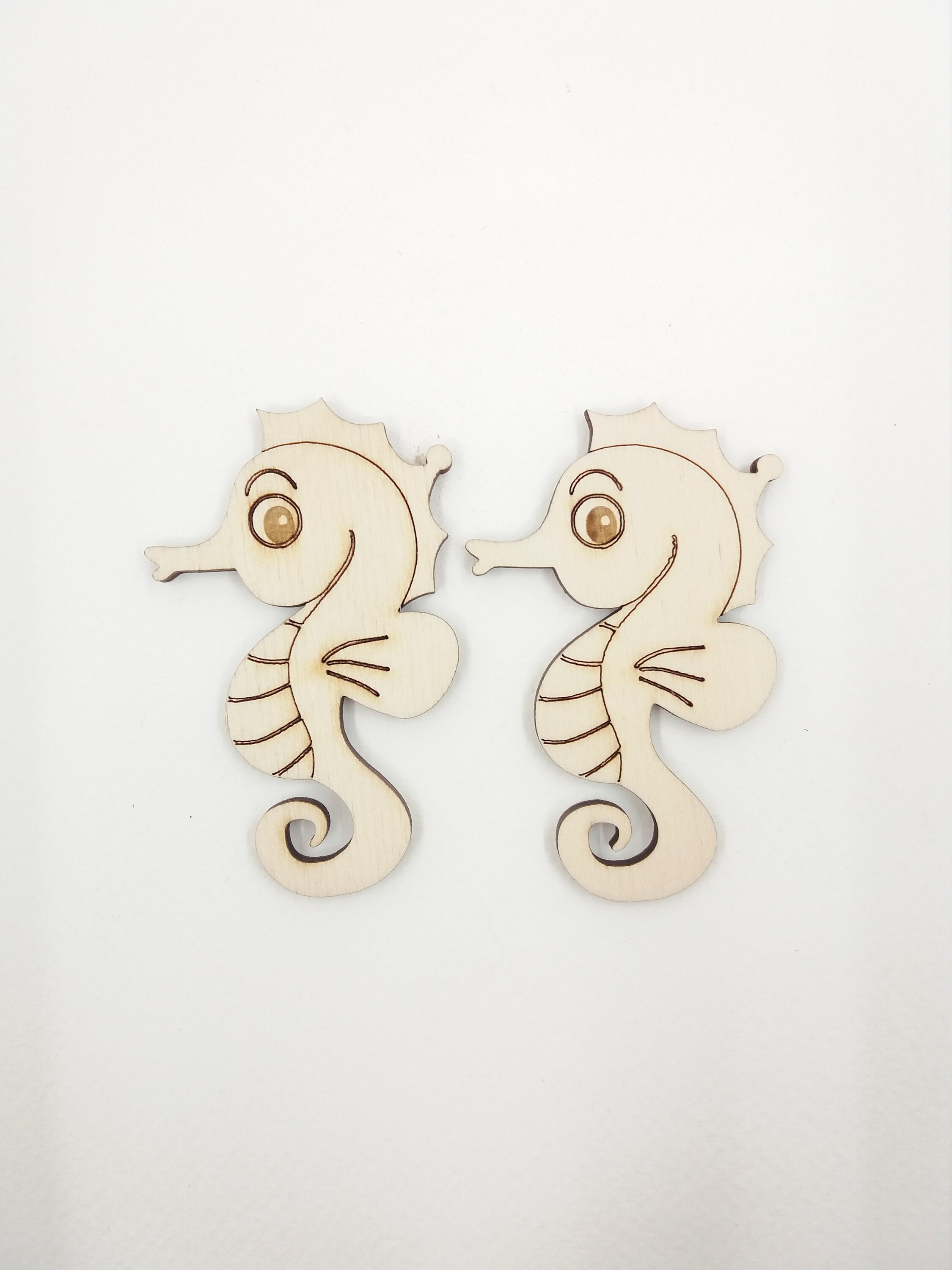 2 Seahorse Wood Seahorse Cutout Wooden Seahorse Laser Cut - Etsy