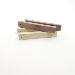 10 Unfinished Wood Rectangle for Wood Crafts, Solid Wooden Rectangle ...