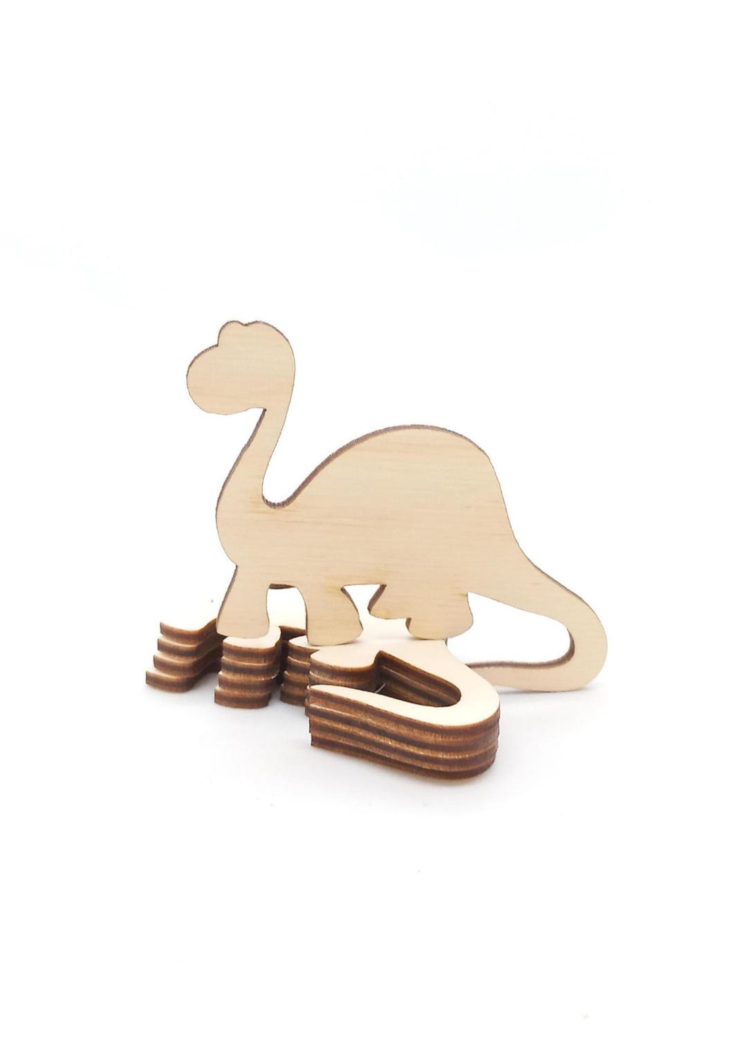 10 Wood Dino Shapes, Wooden Dinosaur Cutouts Craft for Classes, Wood ...