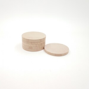 2" Round Wood Circles, Wooden Round Circle Discs, Unfinished Circle ...