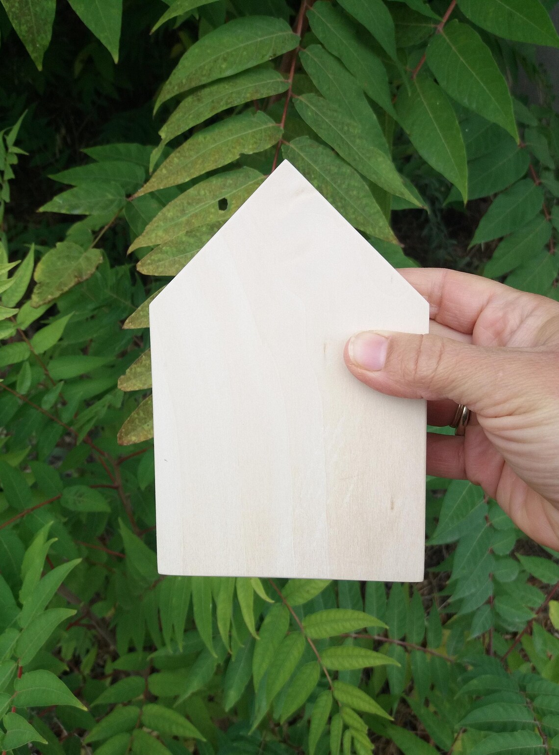 Wood House Shape, Wooden Haus Craft Blanks, Unfinished Wood Block House ...