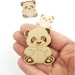 Pandas, Wood Panda Bear Shape for Craft Decoration, Wooden Baby Panda ...