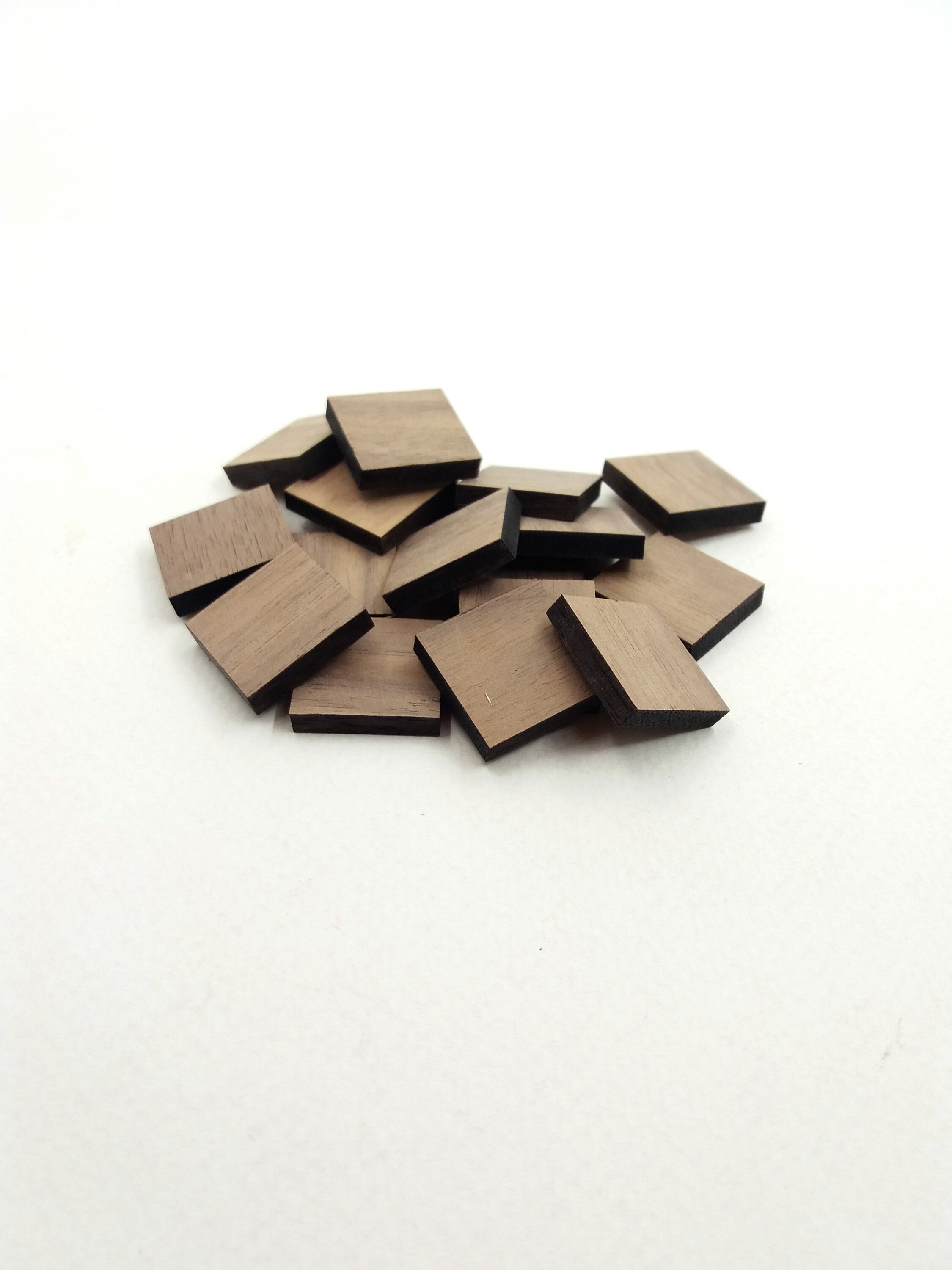 10 Square Wood Tiles Square Cutout Geometric Shape Wood | Etsy