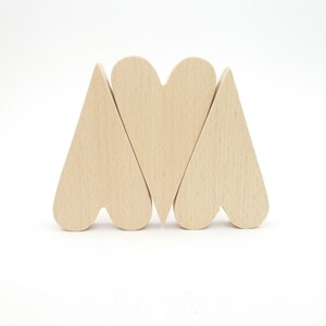 2 Unfinished Wood Heart, Wood Love Heart Decor, Wooden Heart Shapes ...