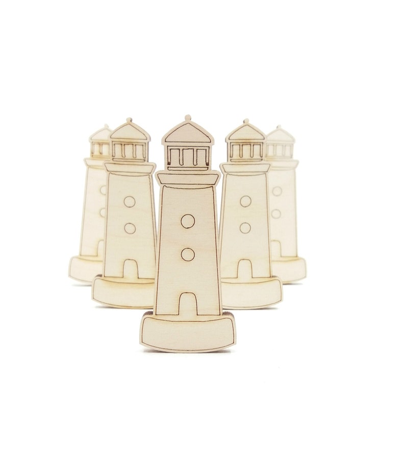 Lighthouse, Wood Lighthouse Shape Cutout, Unfinished Wooden Lighthouse ...