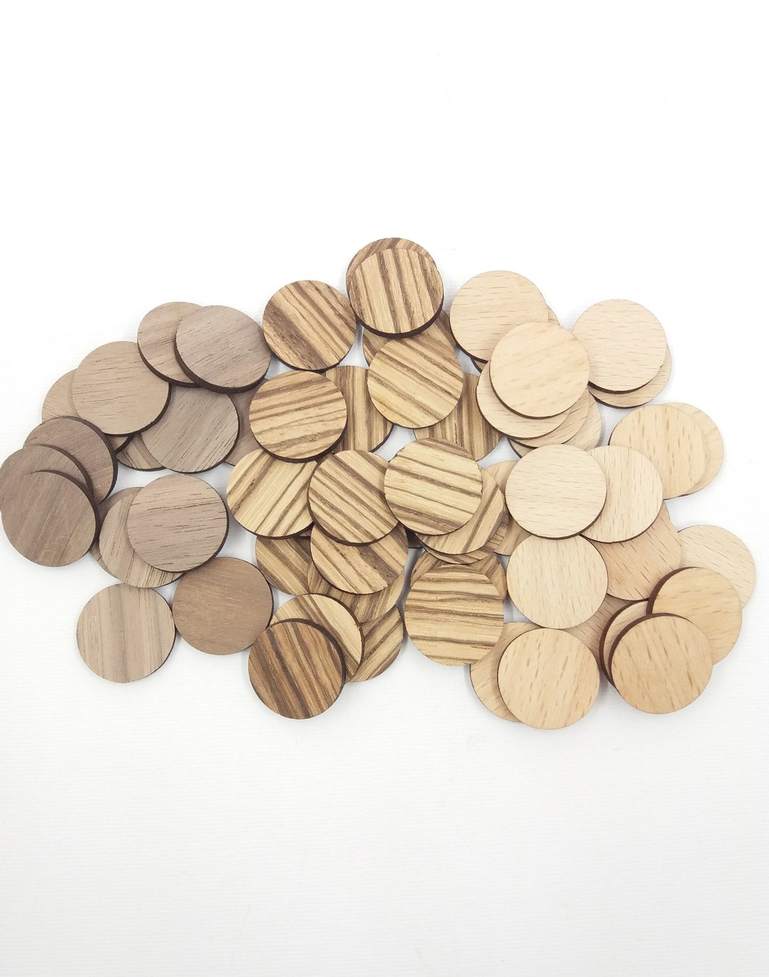 10 Wood Craft Circles 2 Cm Diameter, Wood Rounds Craft Supplies, DIY ...