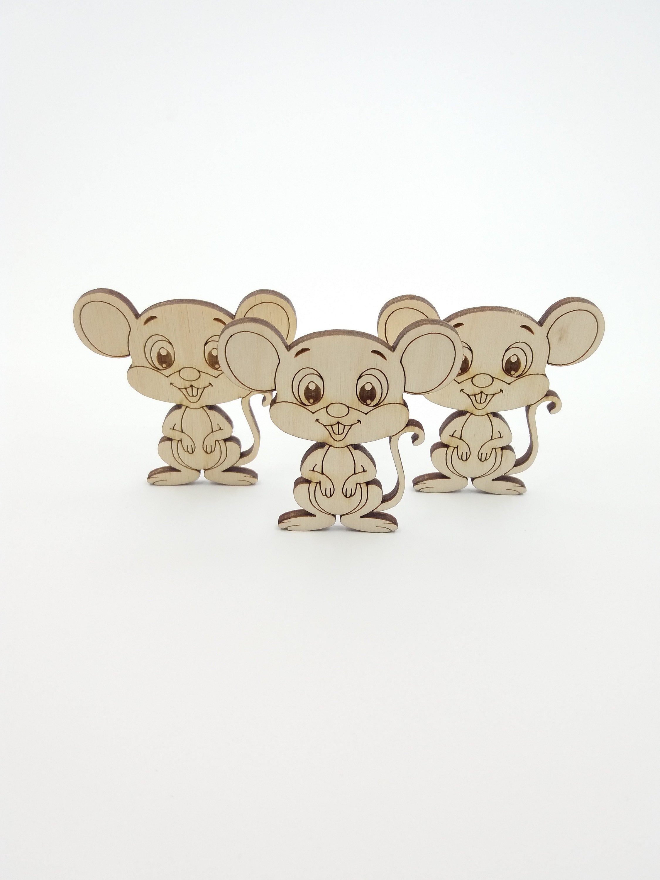 2 Mouse Unfinished Wood Mouse Shape Wooden Mouse Cutout - Etsy