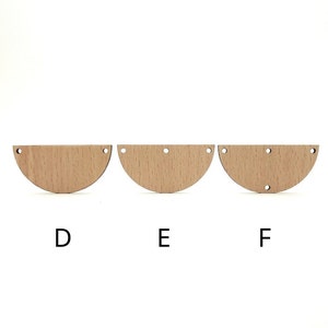 Half Circle Blank, Wood Half Circle, Unfinished Wooden Earring Blanks ...