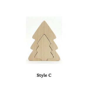 Decorative Wood Tree, Wooden Tree Shape, Tiered Wooden Trees Decoration ...