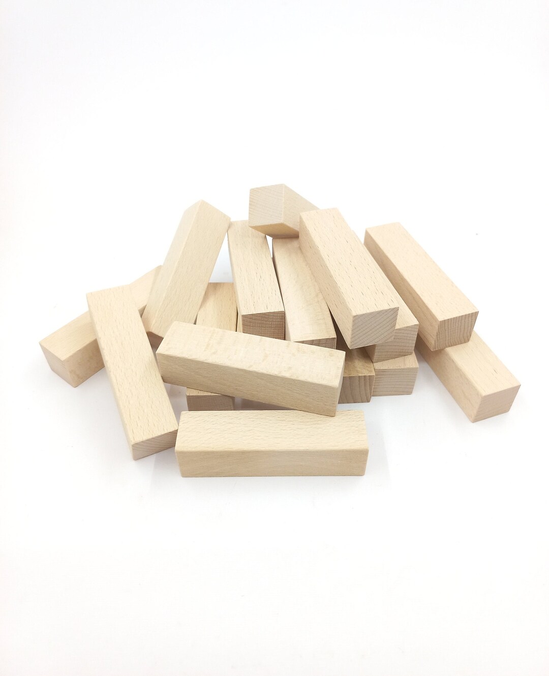 10 Wood Solid Block Rectangle, Wooden Crafting Blocks, Unfinished Wood ...