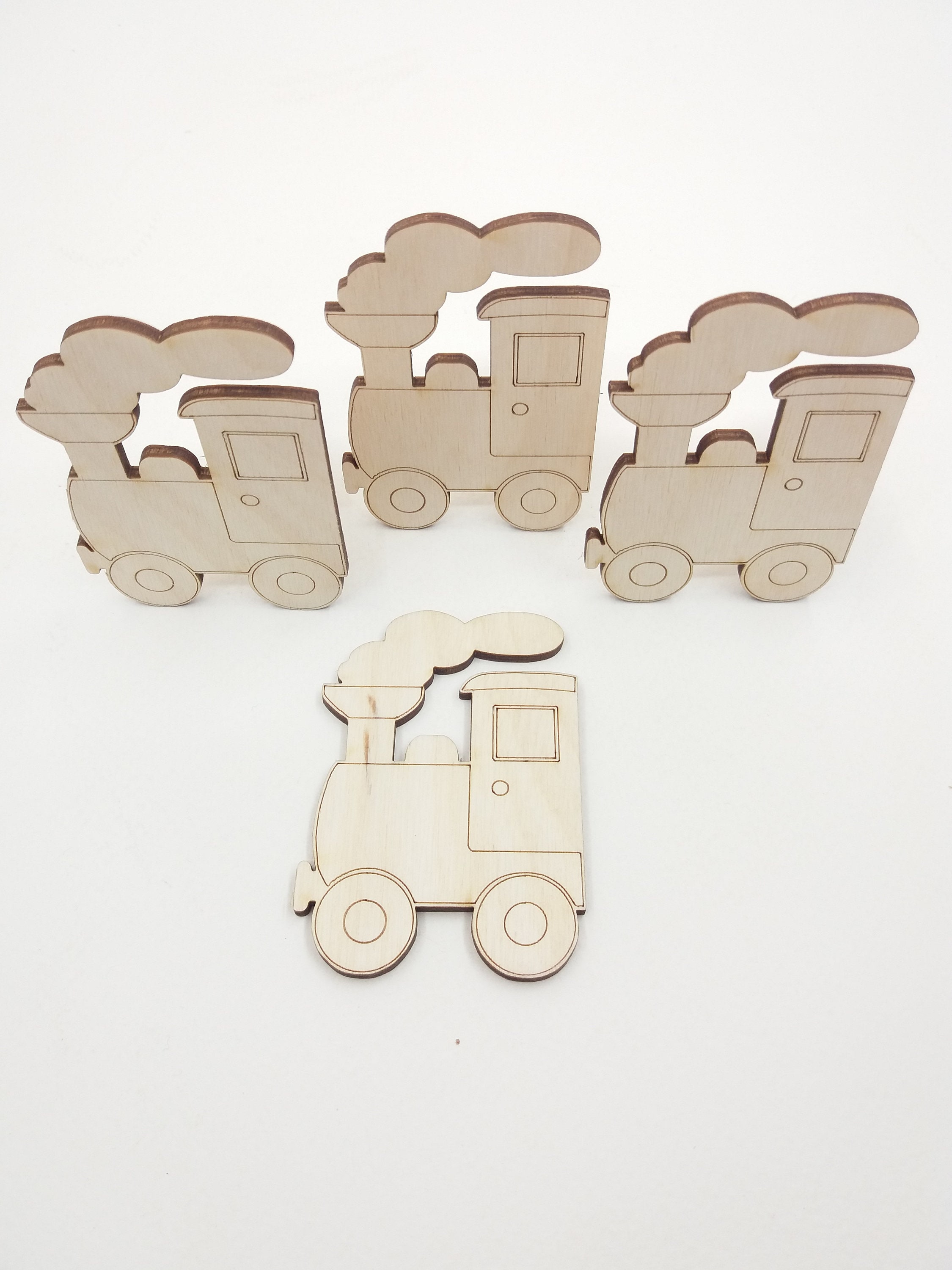 Wood Train Shape for Party Decor Wooden Train for Crafts and - Etsy