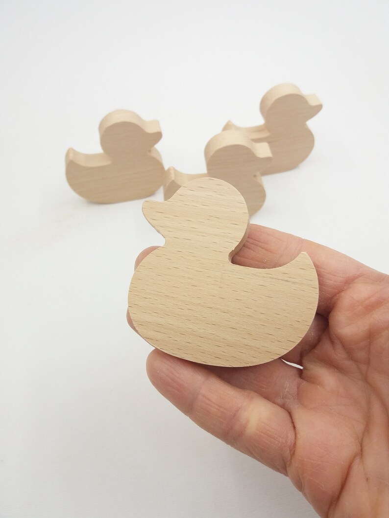 Wood Duck, Wooden Duch Shape, Wood Kids Duck Figurine, Nursery Decor ...