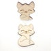Fox, 2 Wood Foxes Animal Crafts for Kids, Wooden Animals Fox Decor ...