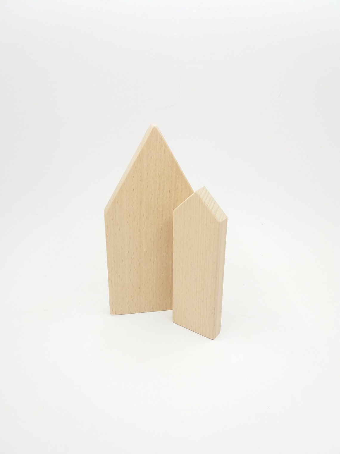 Wood House Shape Set of 2 Wooden House Blanks for Craft - Etsy