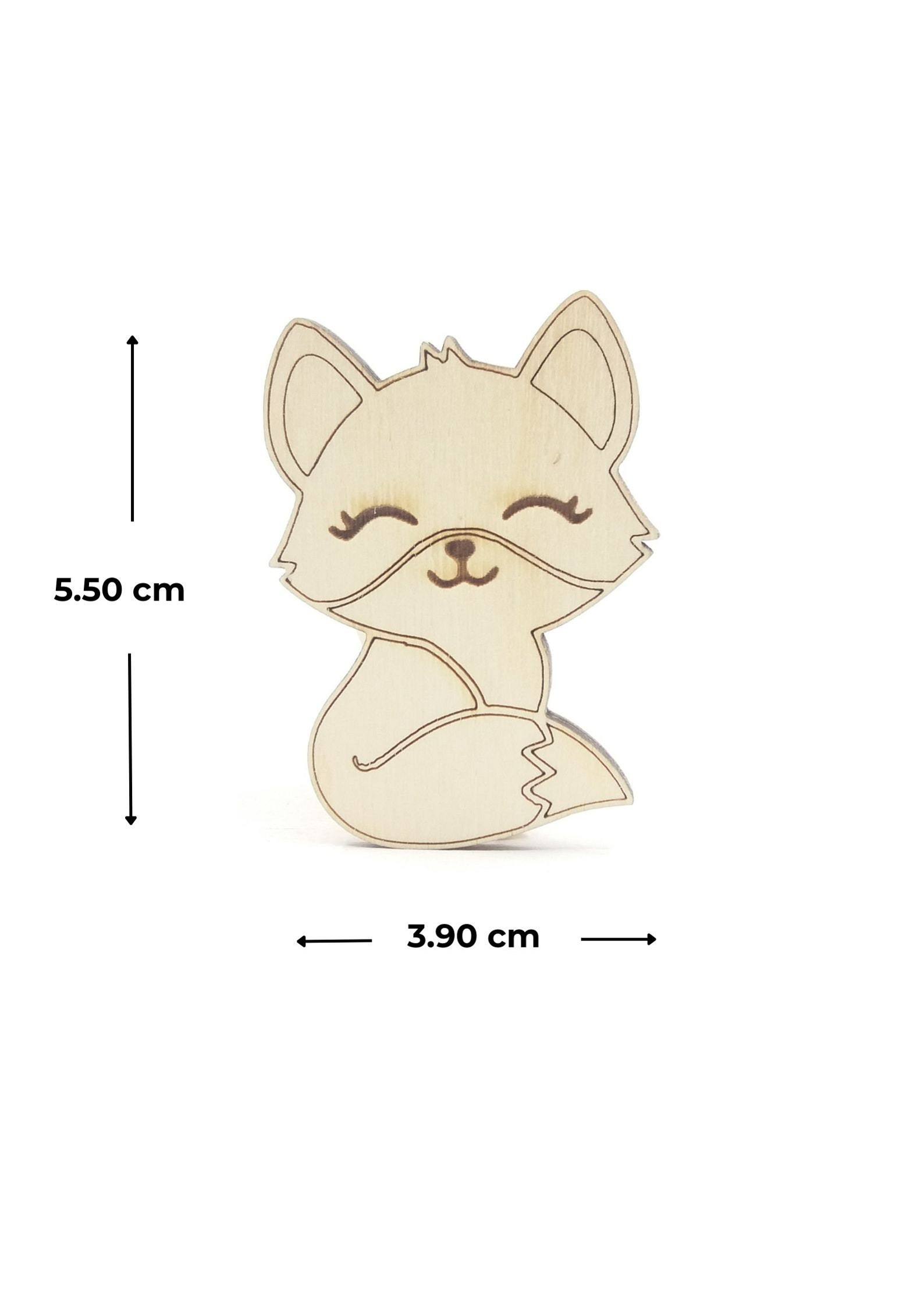 Fox, 2 Wood Foxes Animal Crafts for Kids, Wooden Animals Fox Decor ...