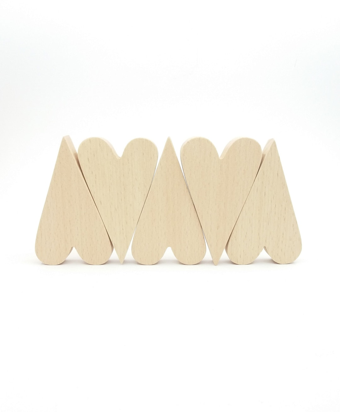 2 Unfinished Wood Heart, Wood Love Heart Decor, Wooden Heart Shapes ...