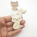 Fox, 2 Wood Foxes Animal Crafts for Kids, Wooden Animals Fox Decor ...