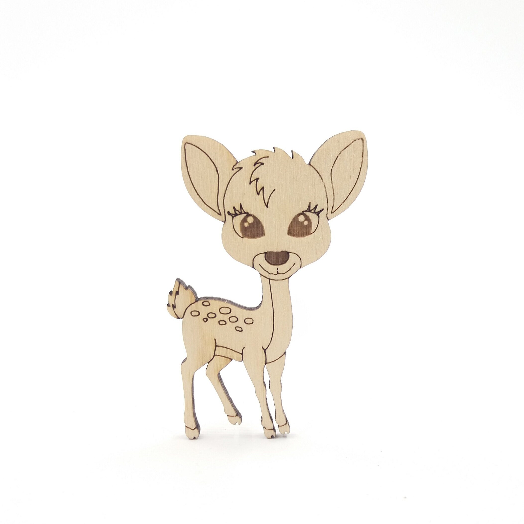 2 Wood Deer, Deer Shape With Antlers, Wooden Deer Silhouette Cut Out ...