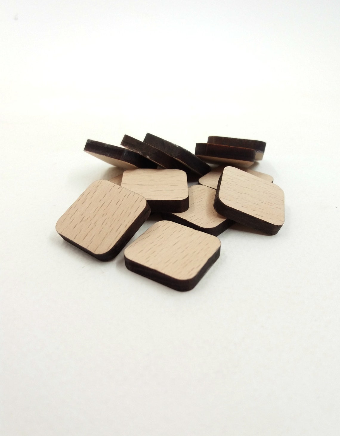 10 Wood Craft Square 22 Mm, Wood Tiles Squares Shape, Wooden Squares ...