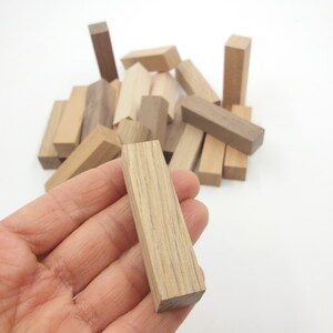 Set of 10 Solid Wood Rectangle Craft Blocks Natural Cut and Sanded ...