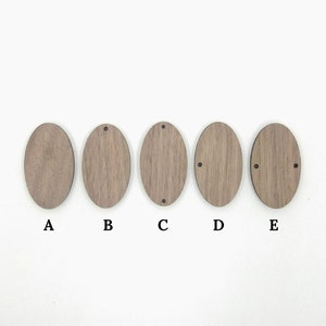 10 Wood Oval, Unfinished Wooden Ovals Wood Pendant, Wooden Oval Blanks ...