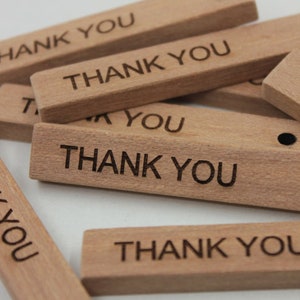 10 Wood Thank You, Wedding Wood Guest Thank You, Wooden Thank You Sign ...