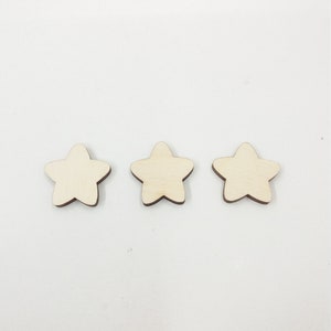 10 Wooden Plywood Stars Laser-cut, Craft Supplies Wooden Stars 1 ...