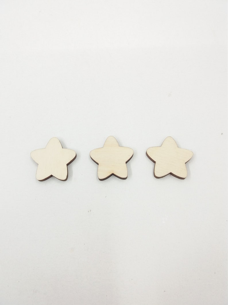 10 Wooden Plywood Stars Laser-cut, Craft Supplies Wooden Stars 1 ...