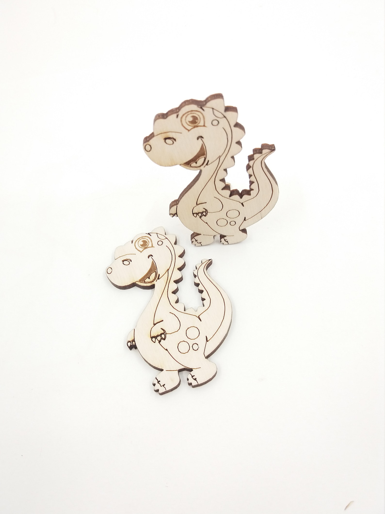 2 Dinosaur, Wood Cute Dinosaur, Wooden Dinosaur Party Favor, Cute Wood ...