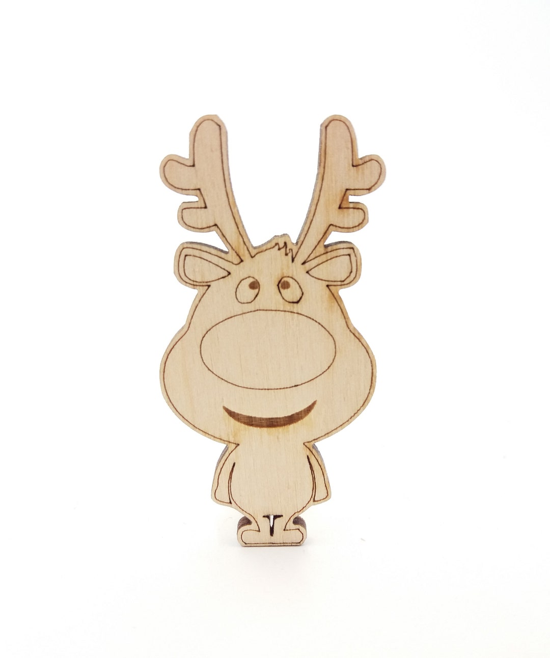 2 Reindeer, Wooden Reindeer Shape Craft Supply, Home Decoration for ...