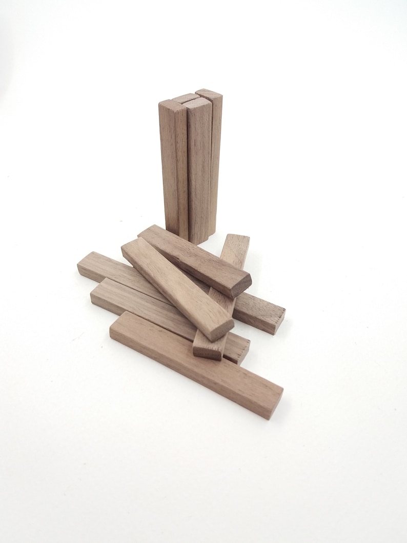 10 Unfinished Wood Rectangle for Wood Crafts, Solid Wooden Rectangle ...