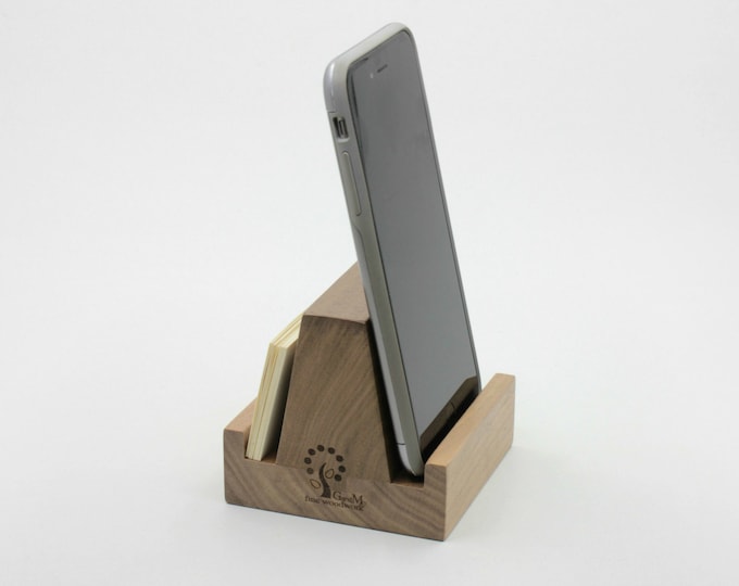 Walnut Wood Phone Holder, Wood Phone Stand, Wood Cell Phone Stand ...