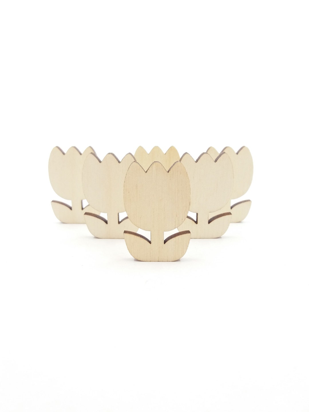 10 Wood Tiny Spring Flowers, Flower Party Supply, Wooden Flowers Laser ...