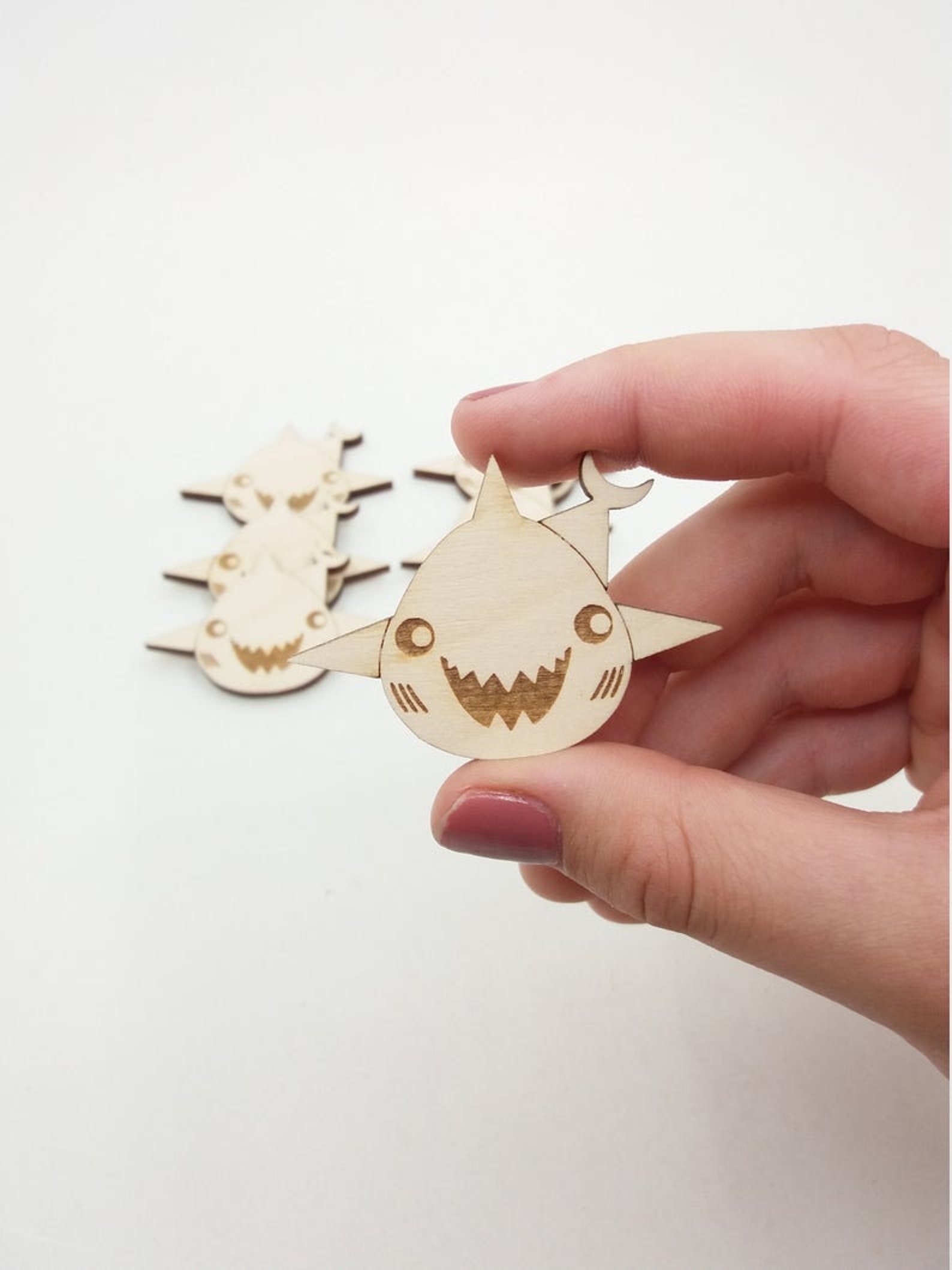 10 Shark Shape Shark Silhouette Wooden Shark Cut Out Wood - Etsy