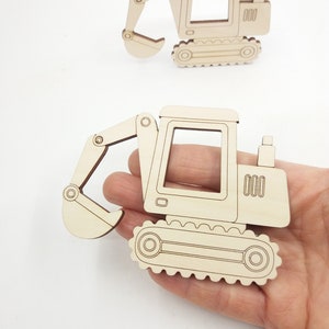Excavator, Wood Excavator Cutout, Unfinished Excavator Shape, Laser Cut ...