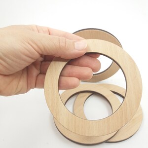 10 Cm Wood Ring for DIY Wreath, Frame for Craft Project, Wooden Ring ...