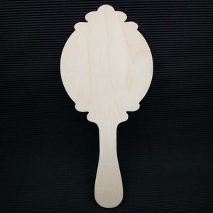 Hand Mirror Cut Out Wooden Craft Shape, Wood Hand Mirror, Unfinished ...
