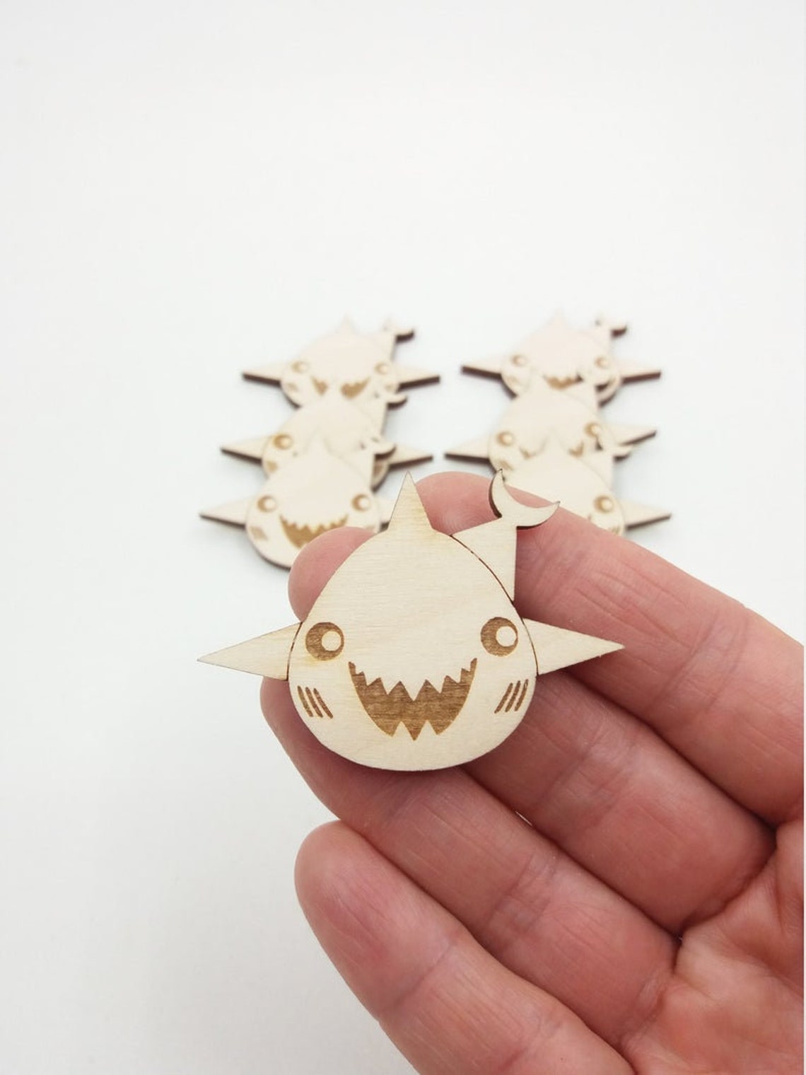10 Shark Shape Shark Silhouette Wooden Shark Cut Out Wood - Etsy
