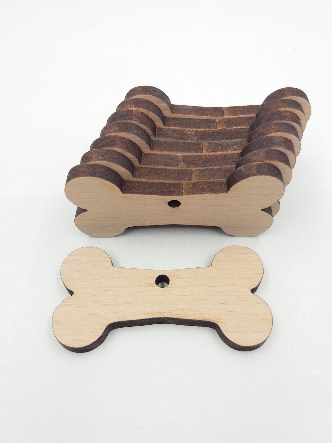 10 Dog Bone Shape, Bone Wood Unfinished Cutout, Bone Blank, Wood Dog ...