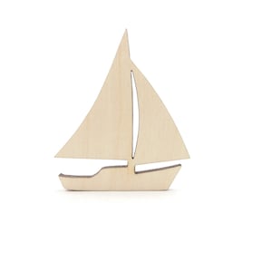 10 Sailboat, Wood Sailboat Shape, Wooden Sailboat for Crafts Decoration ...