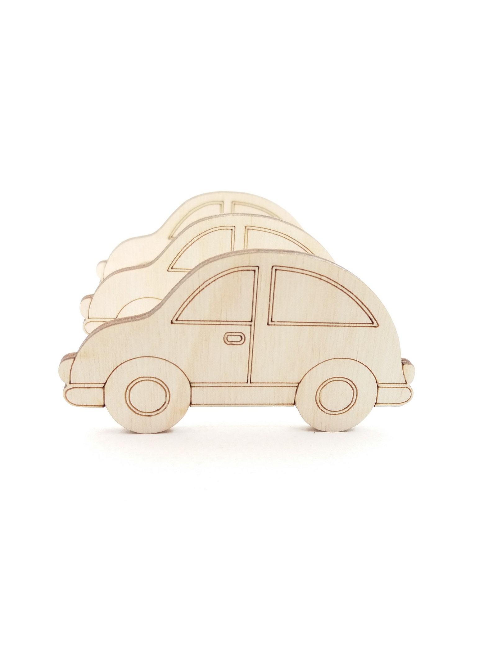 Wood Car Shape Car Laser Cut Out Wooden Shape Craft Supply - Etsy