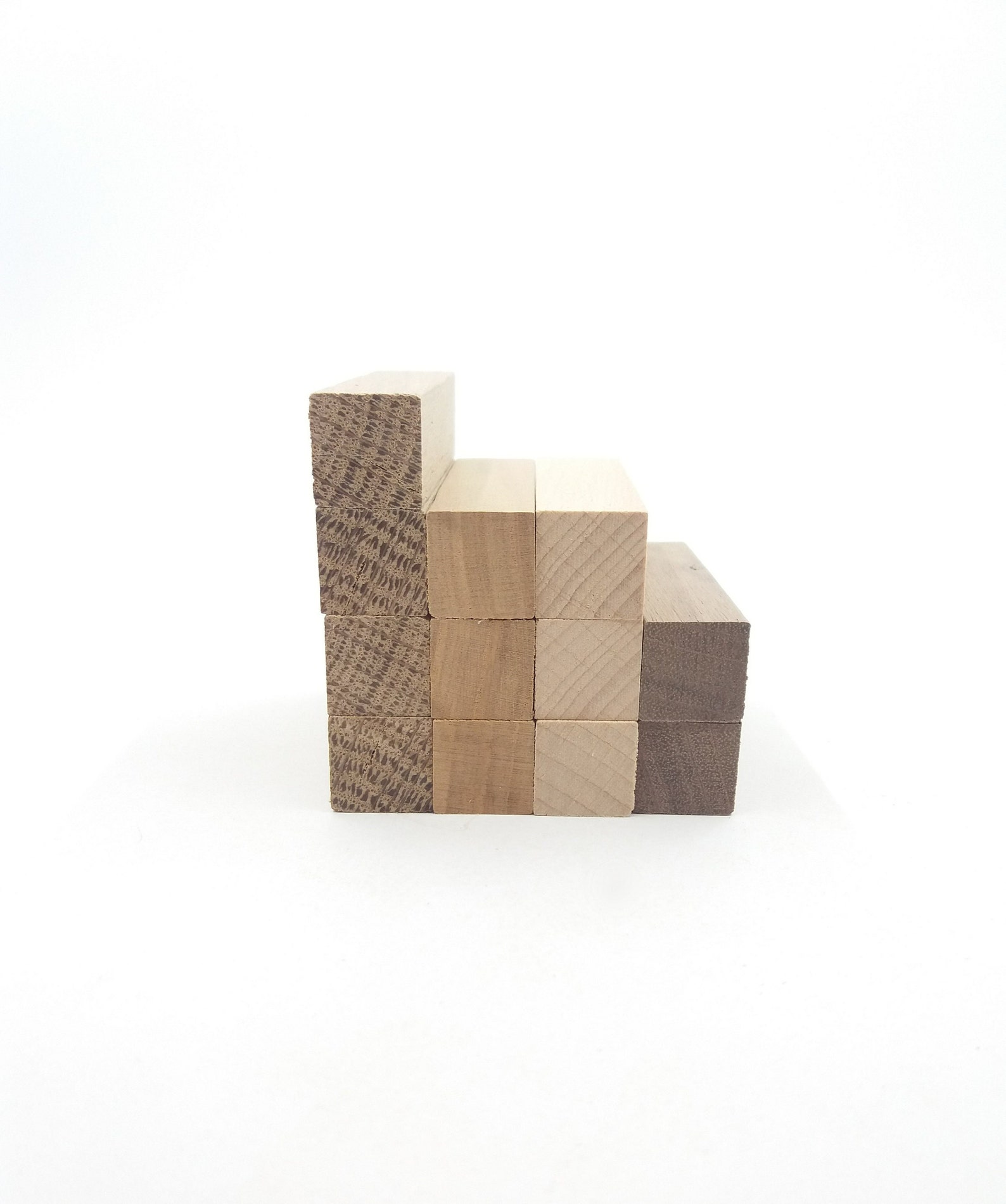 Set of 10 Solid Wood Rectangle Craft Blocks Natural Cut and | Etsy