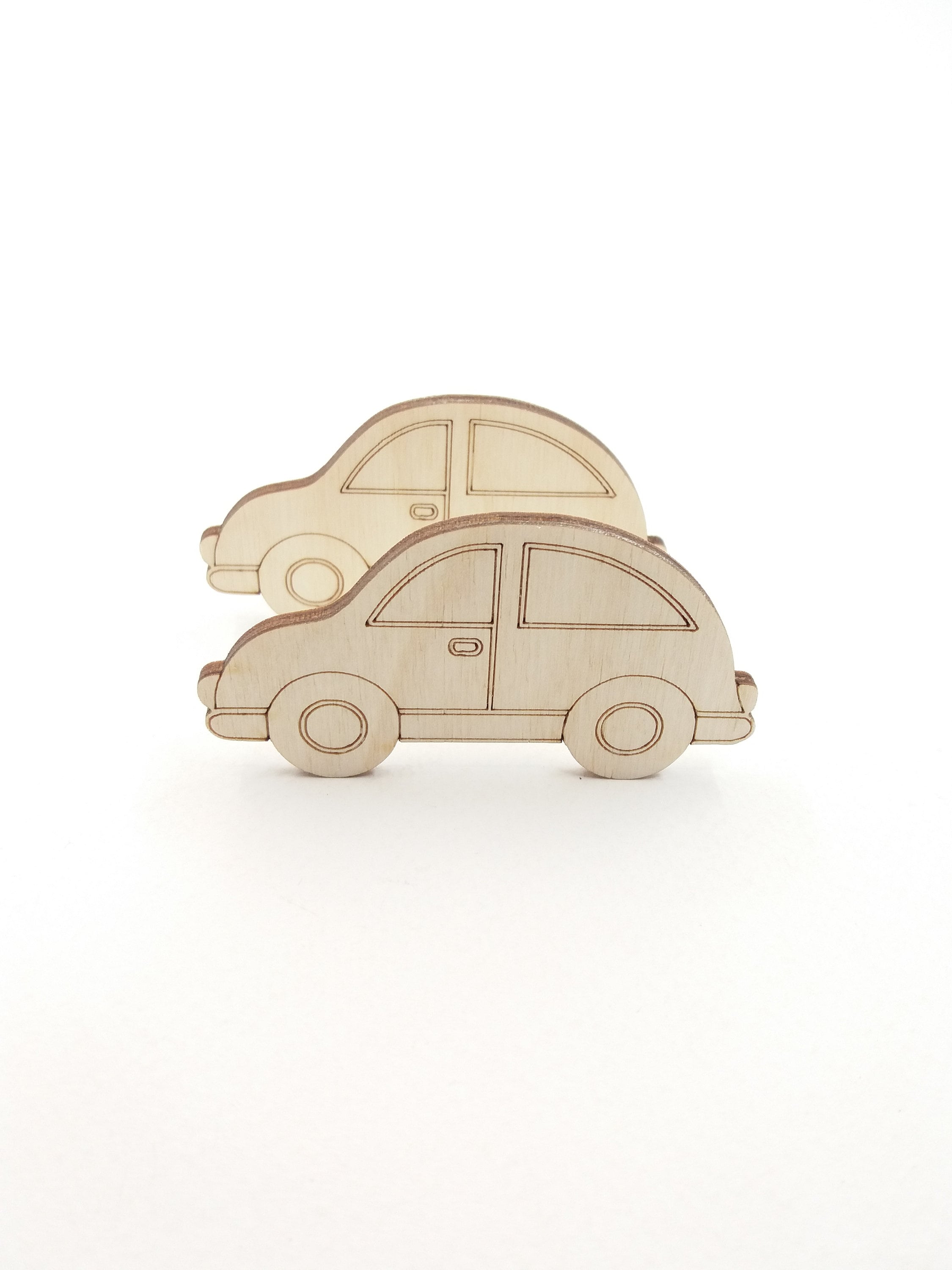 Wood Car Shape Car Laser Cut Out Wooden Shape Craft Supply - Etsy
