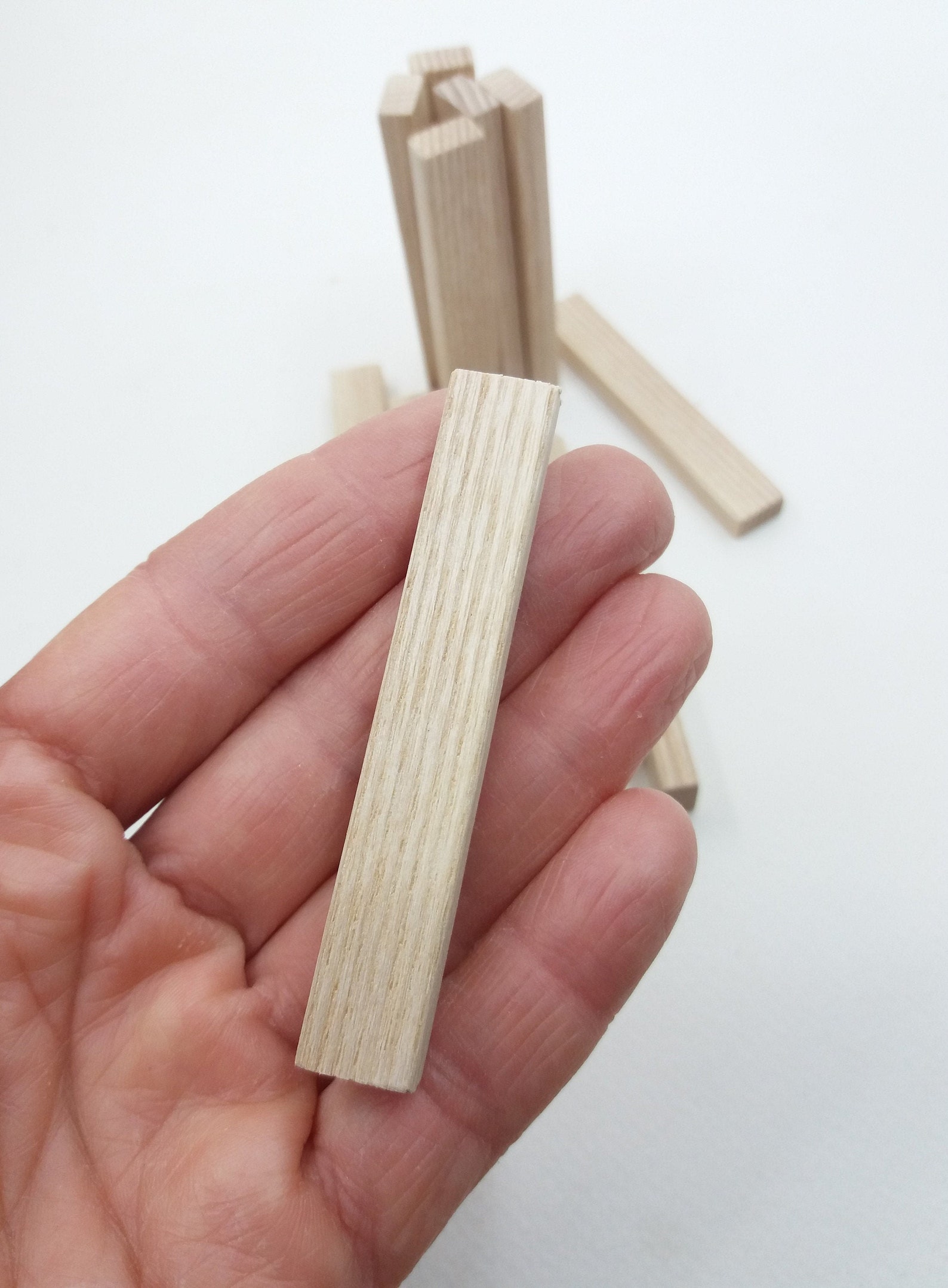 10 Unfinished Wood Rectangle for Wood Crafts Solid Wooden | Etsy