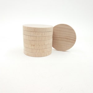 2" Round Wood Circles, Wooden Round Circle Discs, Unfinished Circle ...