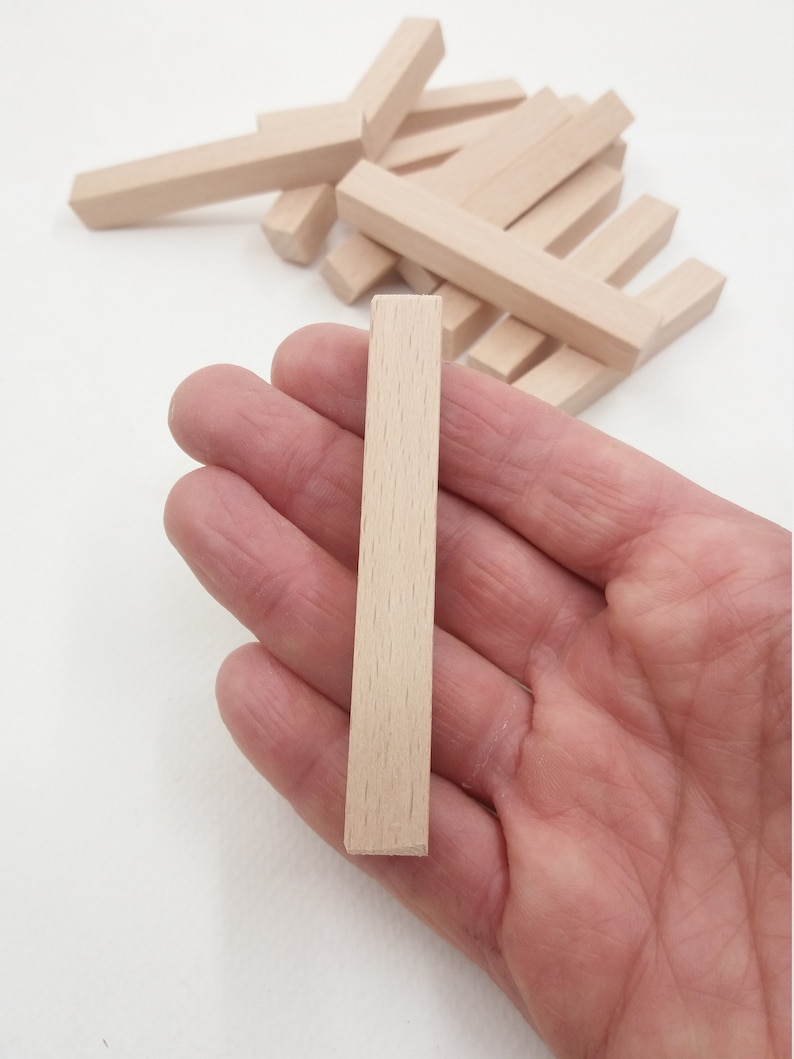 10 Unfinished Wood Rectangles, Wooden Rectangles DIY Craft Supplies ...