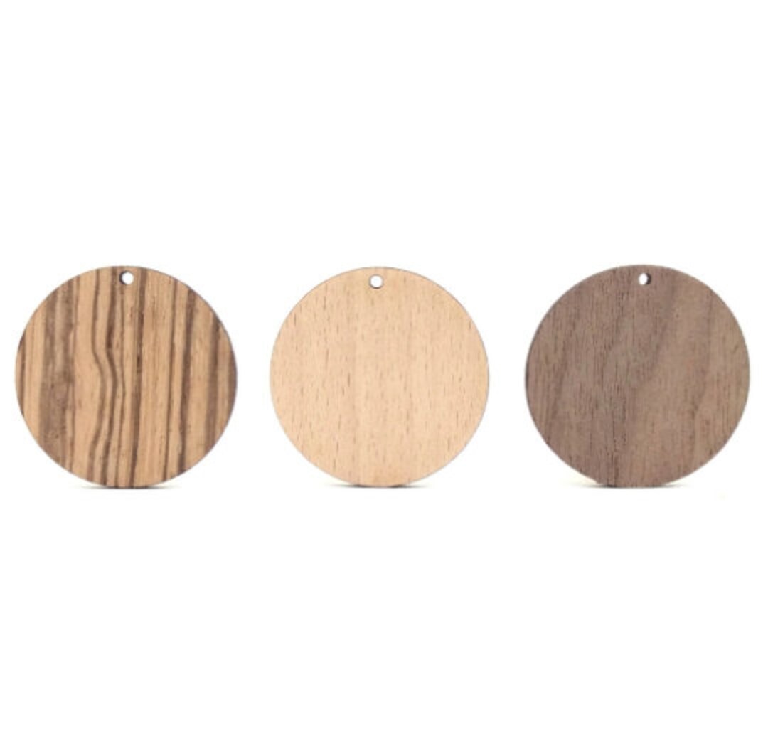 Wood Unfinished Circle Blanks, Wooden Circles Supplies for Jewellery ...