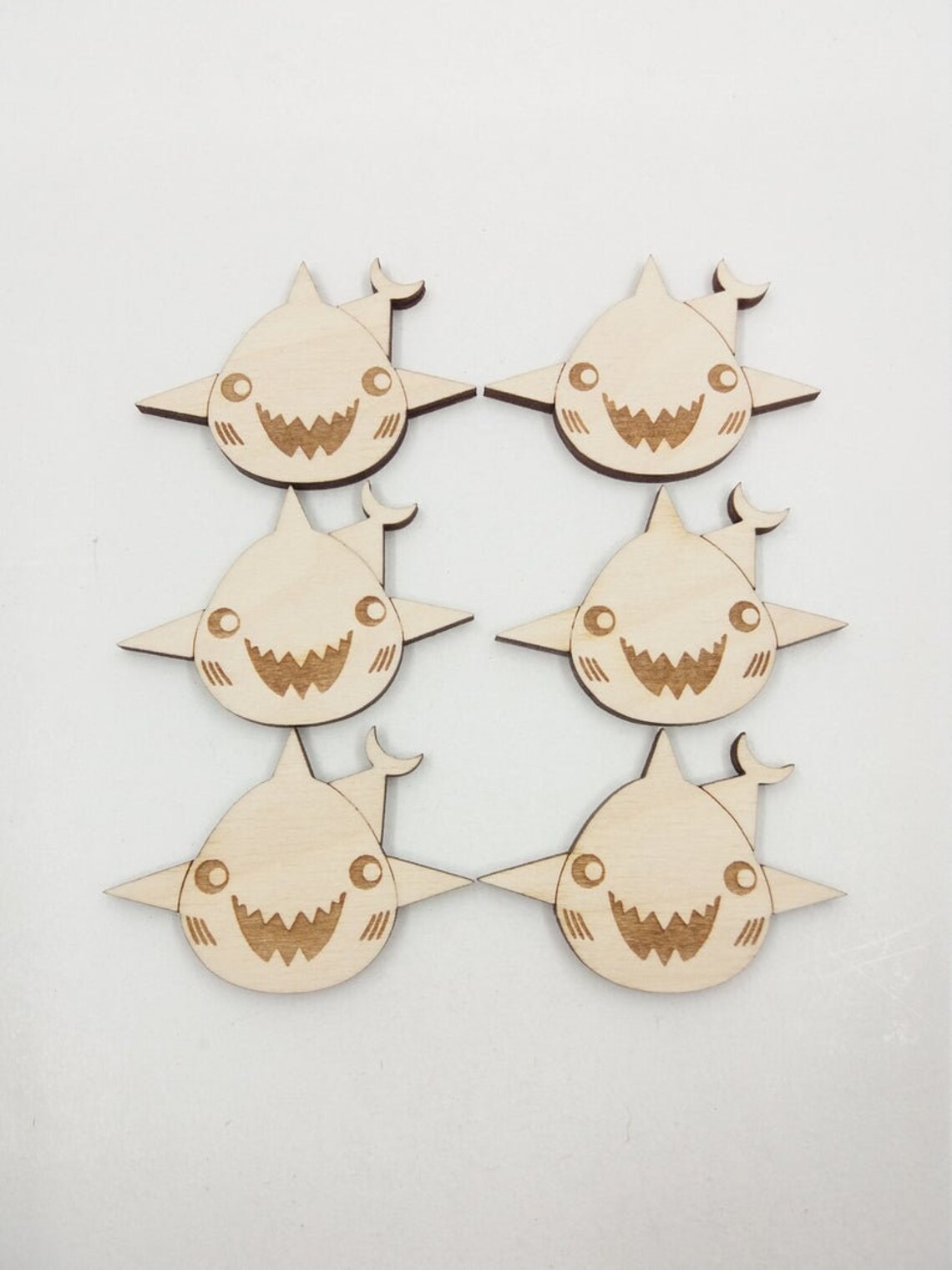 10 Shark Shape Shark Silhouette Wooden Shark Cut Out Wood - Etsy