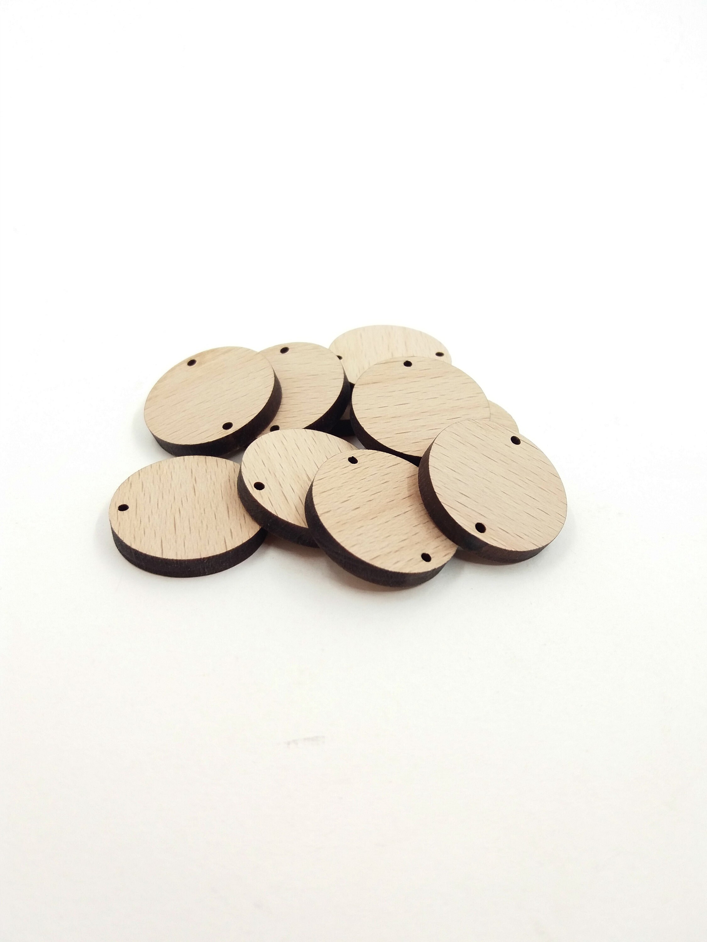 10 Wood Circles 1 Inch, Wood Round Circle Discs, Wooden Circle Cutout ...