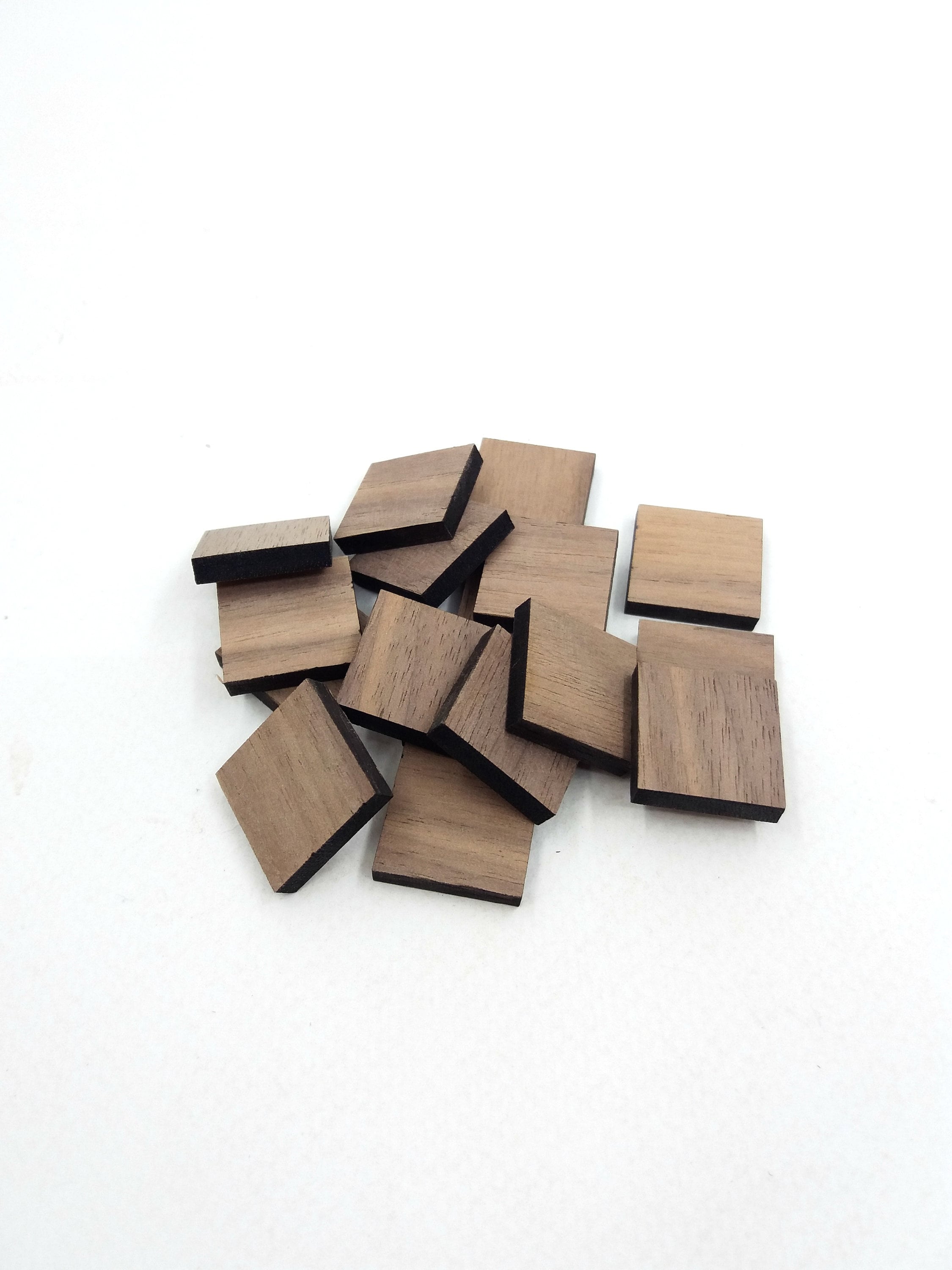 10 Square Wood Tiles Square Cutout Geometric Shape Wood | Etsy
